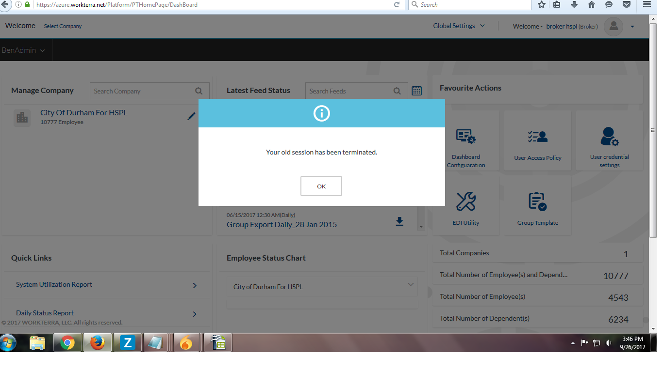 Nf 4453 Azure Old Session Is Not Terminating When Logged In With Multiple Partner Workterra